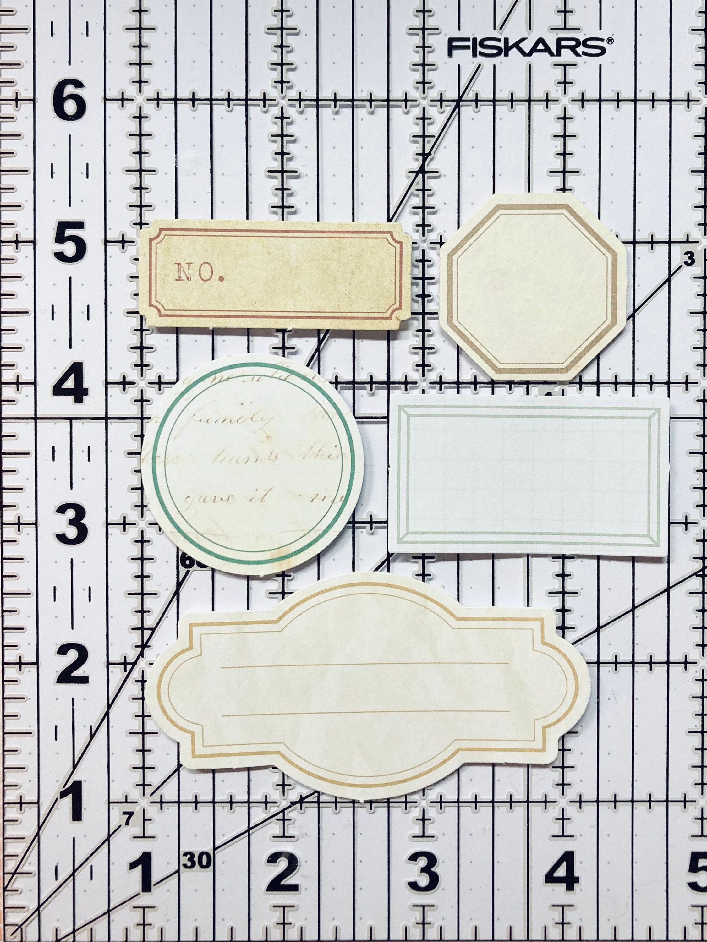 20 Vintage Aged Paper Label Stickers in Large Medium Small for Planners ...