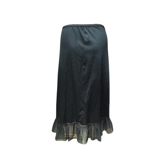 Black half slip, slim half slip, nylon slip, ruffled … - Gem
