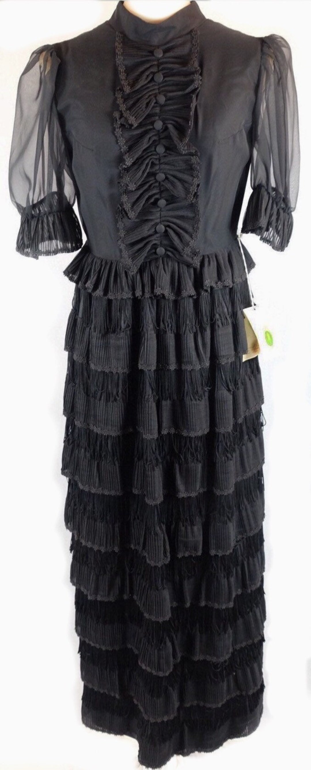 Maxi Dress ,new/old With Tags, Wednesday Adams ,1960s,60s,black Tie ...