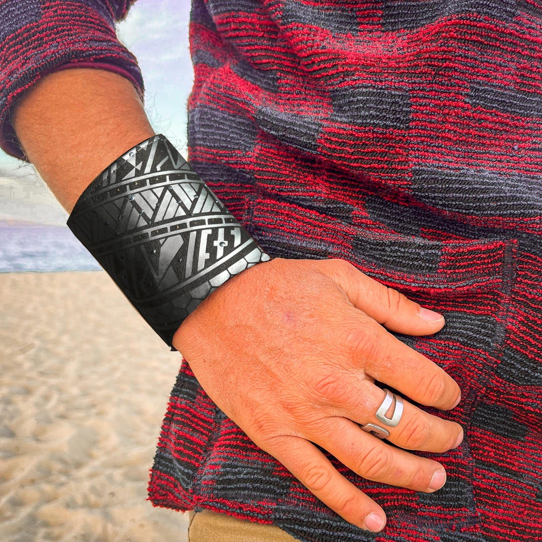 Mens Cuff Bracelet With Pocket for Cash and Cards - Wrist Wallet - Etsy