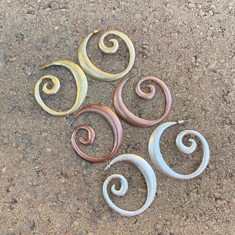 Spiral Hoops - Etsy