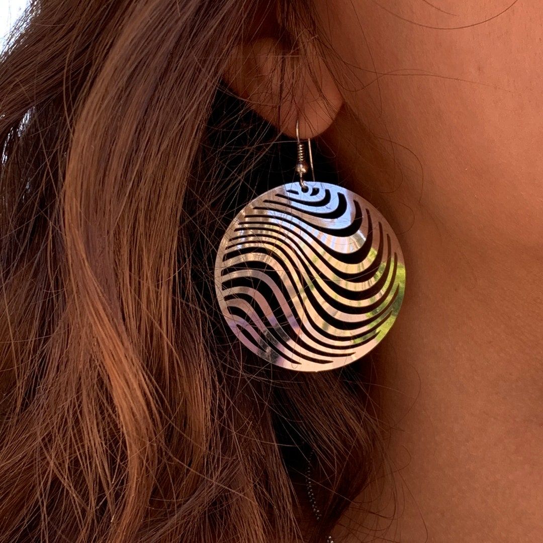 Stainless Steel Swirl Earrings Laser Cut Swirl Earrings - Etsy