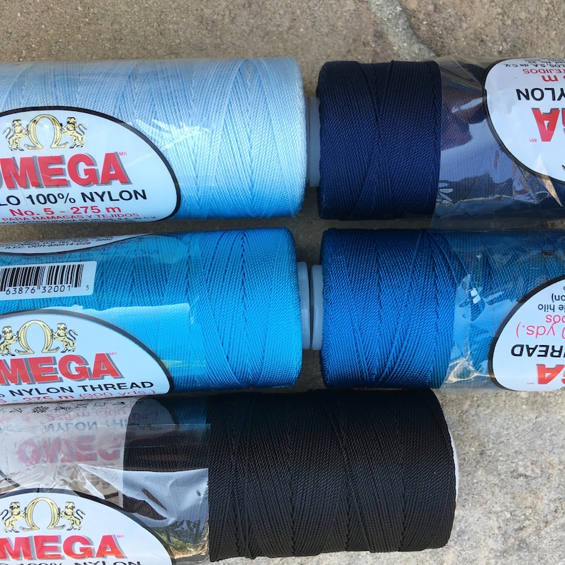 Omega Hilo Nylon No. 5 Thread for Crafts & Jewelry Blue Black - Etsy
