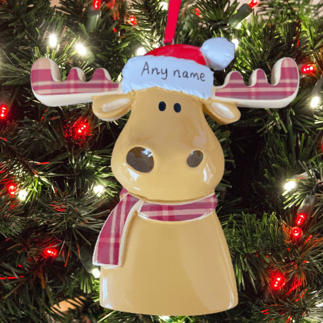 Personalised Reindeer Christmas Tree Decoration With Name, Christmas ...
