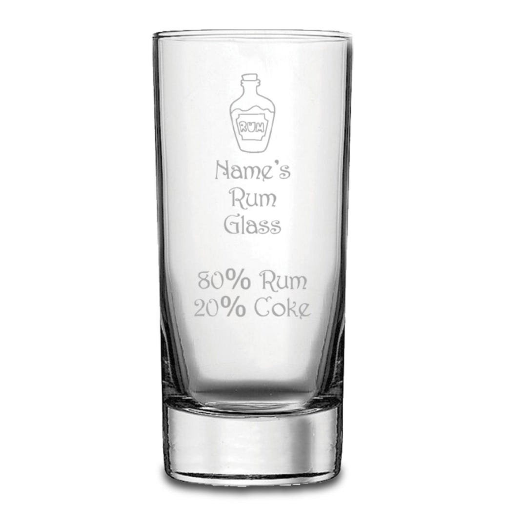 Personalised Rum Glass With Gift Box – Engraved Hiball Glass Custom ...