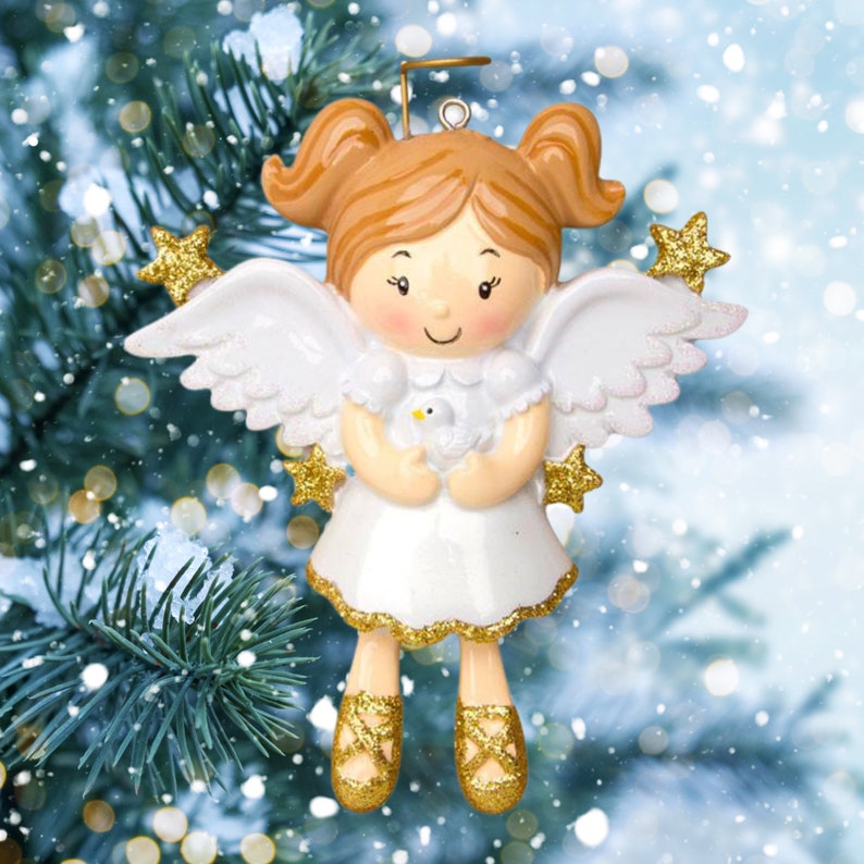 Angel Tree Decoration. Personalised Guardian Angel Ornament. - Etsy