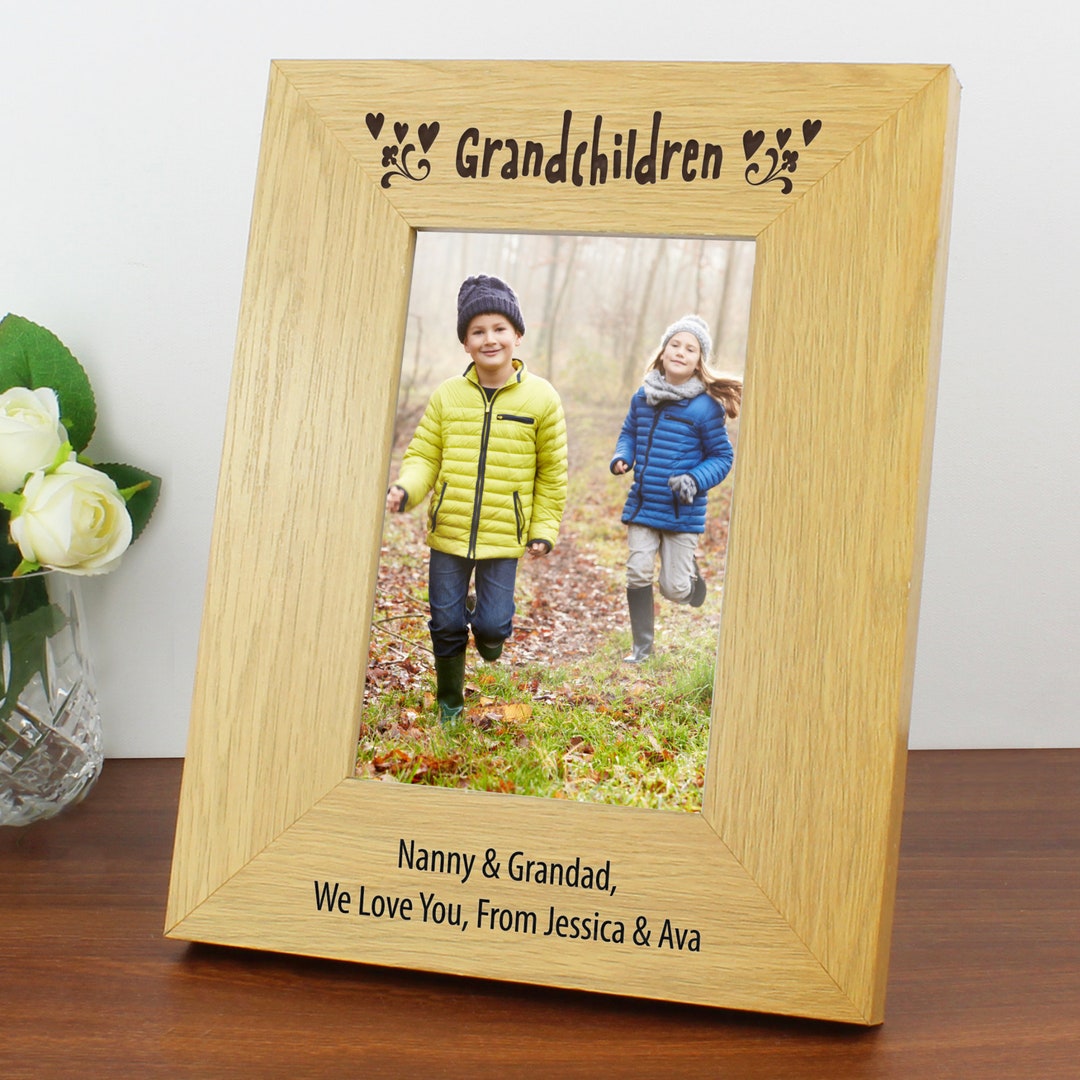Grandchildren Photo Frame. Grandparents Gift. 4x6 Picture Frame ...