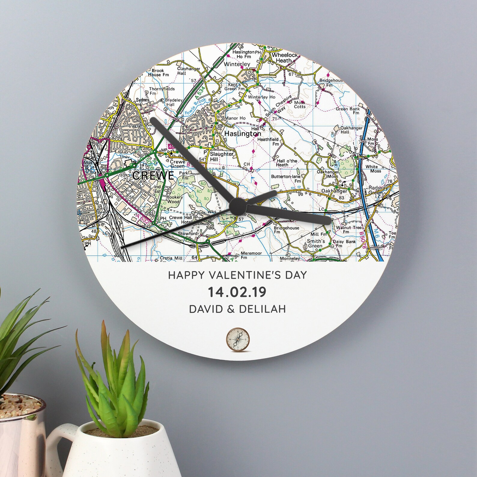 Personalised Map Clock. Custom Map Wall Clock. Map Location | Etsy UK