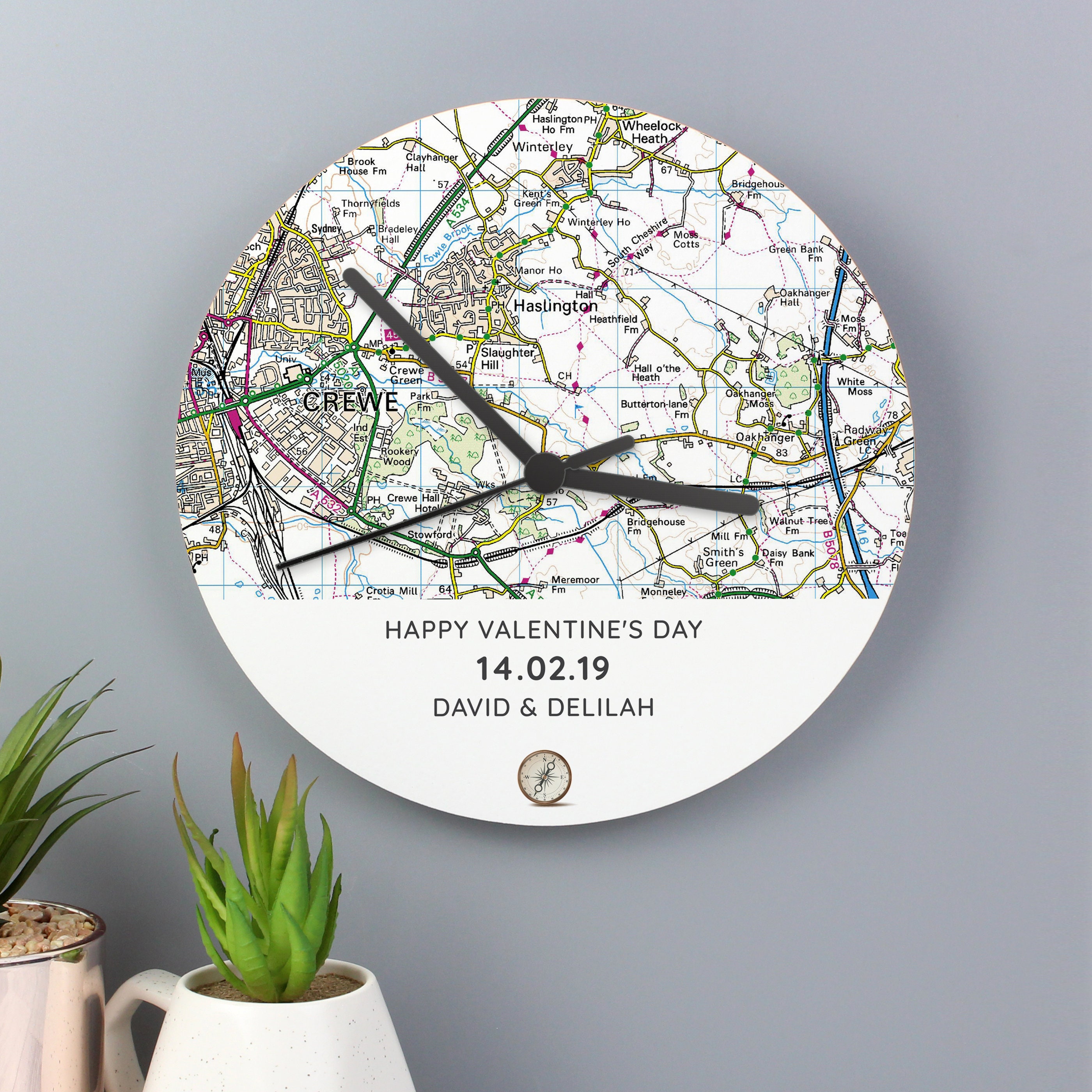 Personalised Map Clock. Custom Map Wall Clock. Map Location | Etsy UK