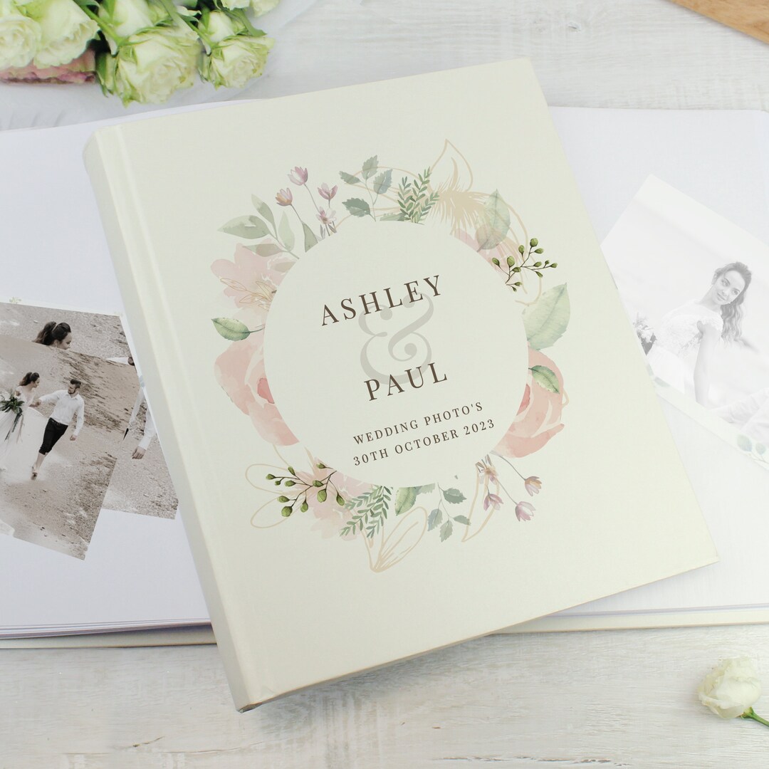 Personalised Wedding Album. Custom Picture Album. Floral - Etsy