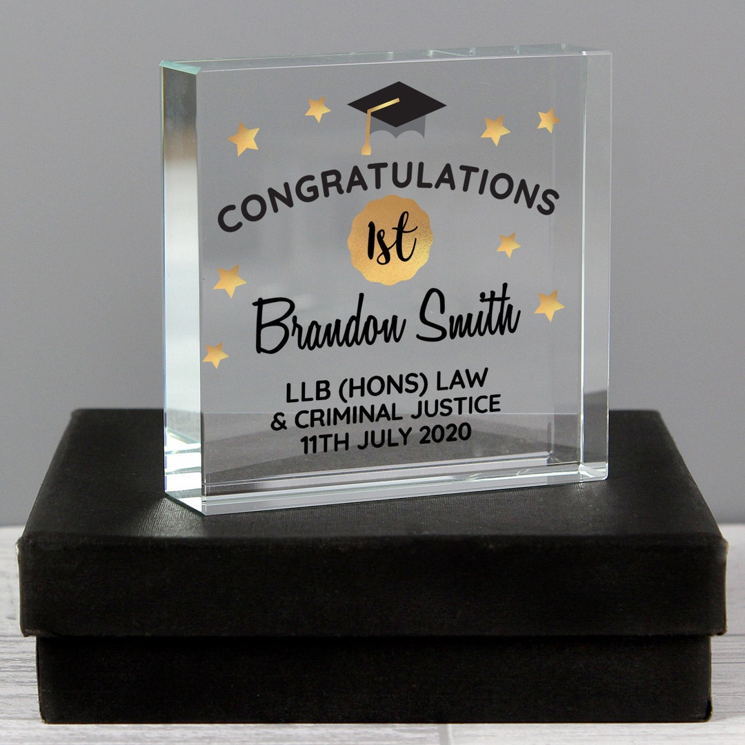 Personalised Congratulations Graduation Large Crystal Token. Graduation ...