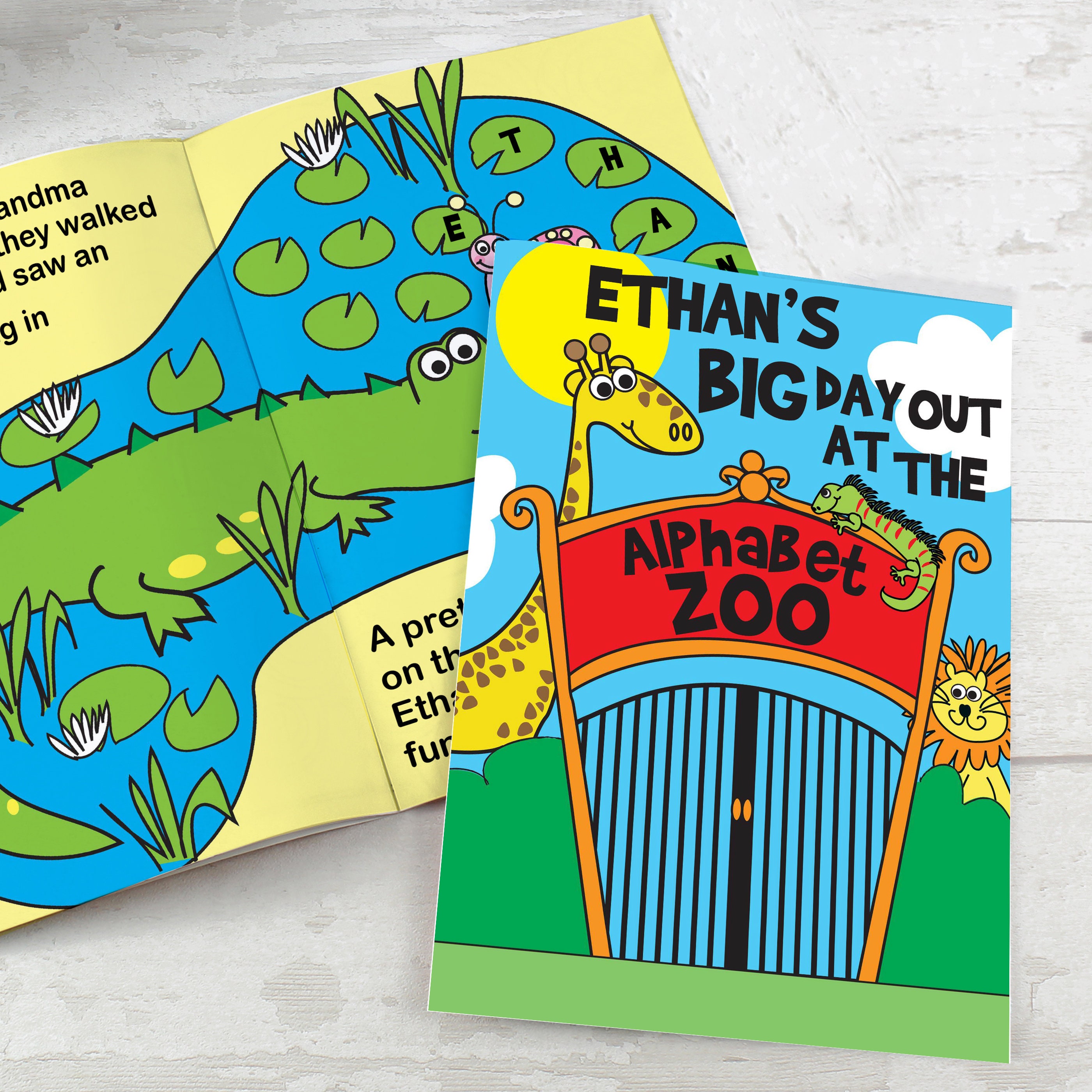 Personalised Kids Book, Personalized Zoo Story Book, the Child is the ...
