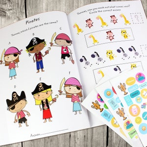 Kids Activity Book. Personalised Children's Activity Pack With Stickers ...