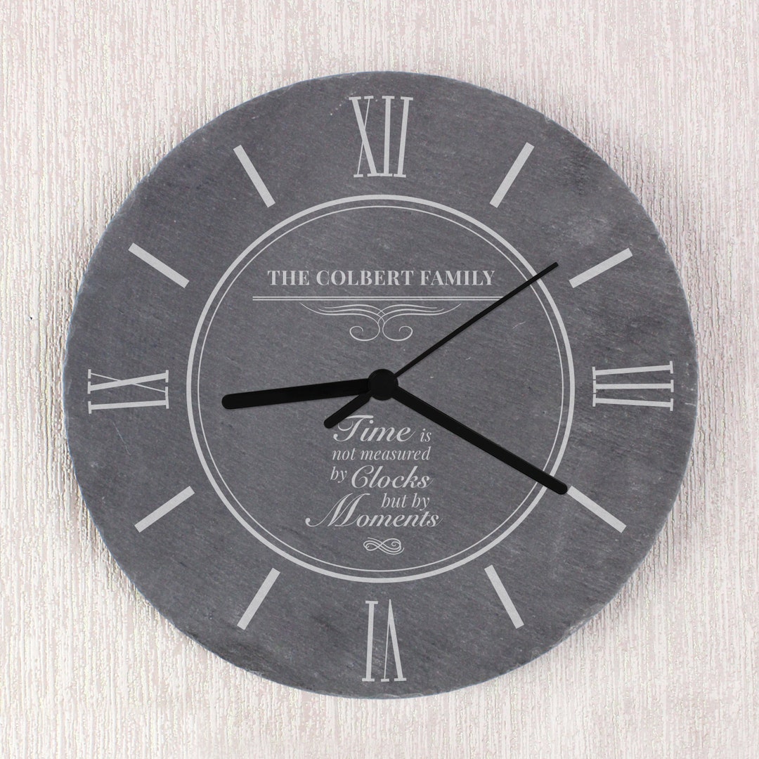 Personalised Slate Clock. A Wonderful Gift for Any Occasion. - Etsy UK