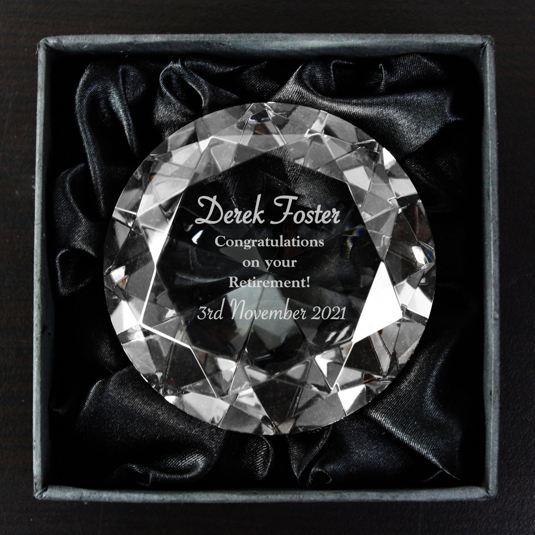Personalised Paperweight. Engraved Paperweight. Ideal for Retirement ...