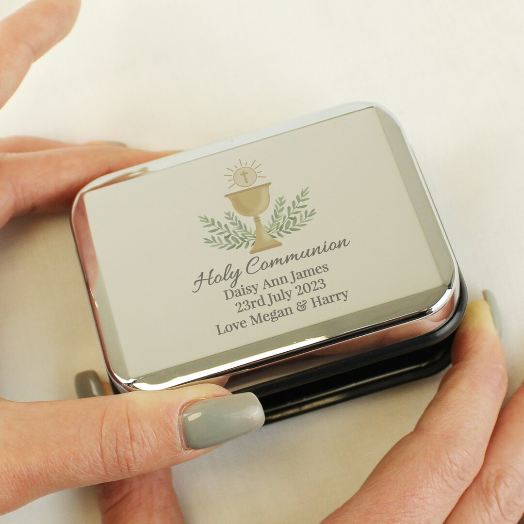 First Holy Communion Trinket Box. Personalised Necklace Gift Box ...