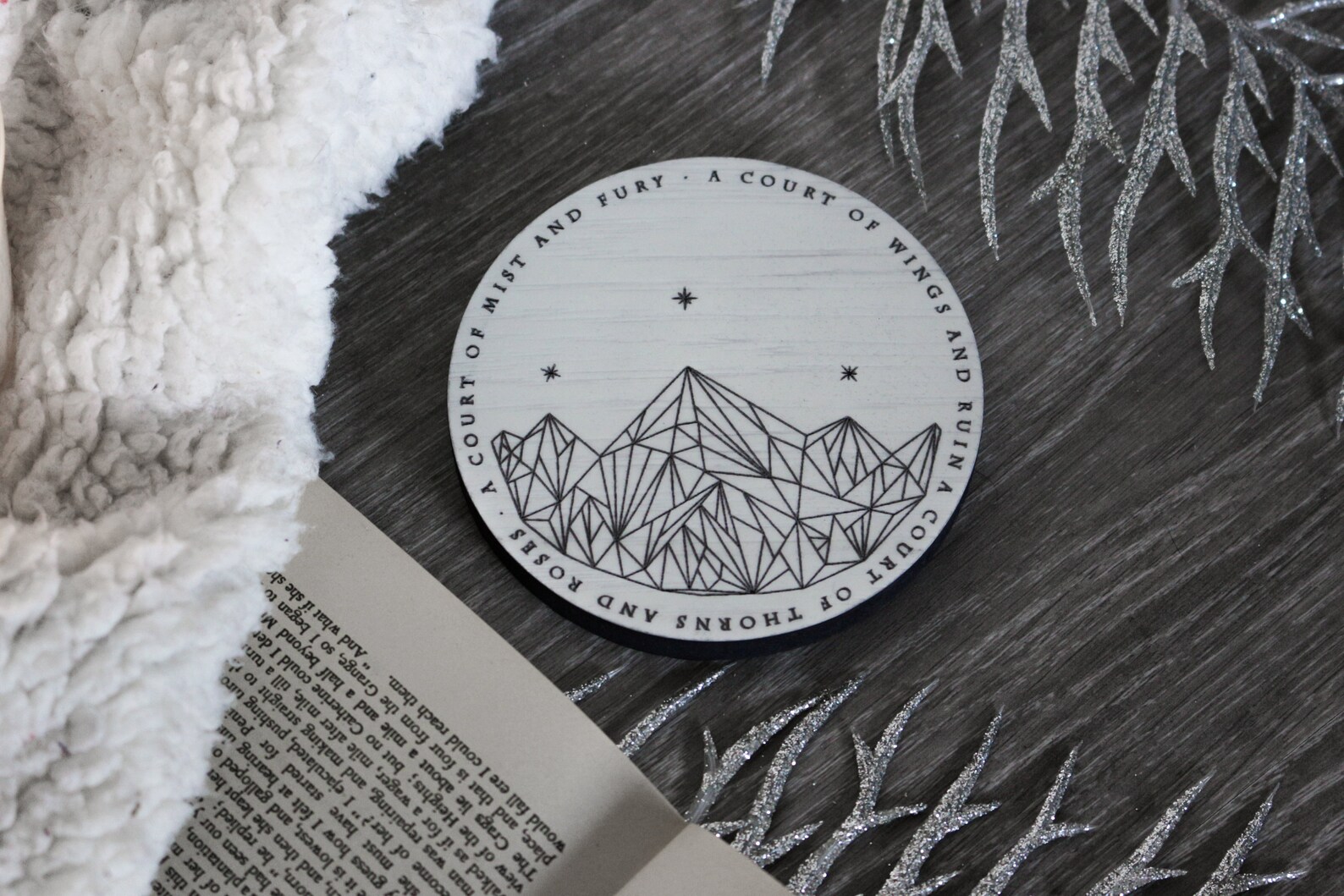INDIVIDUAL COASTERS ACOMAF & Night Court Inspired Wood - Etsy