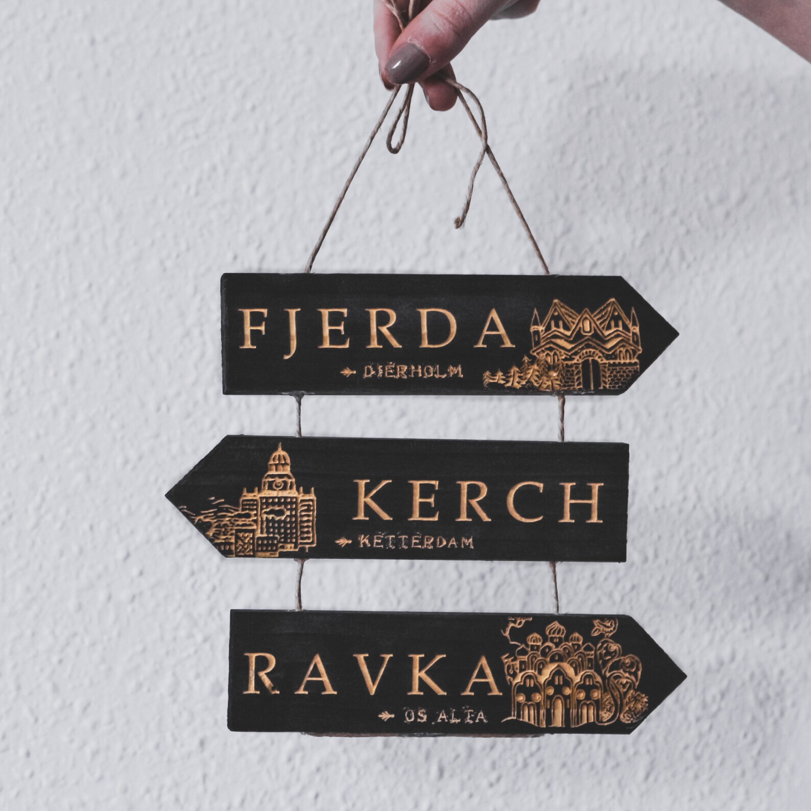 Six of Crows Wooden Signs, Handmade Wood Engraved, Inspired by the ...