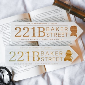 221B Baker Street, Sherlock Holmes, Individual Large Signpost, Inspired ...