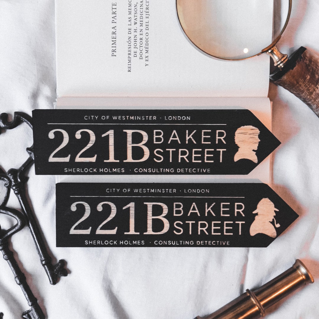 221B Baker Street, Sherlock Holmes, Individual Large Signpost, Inspired ...