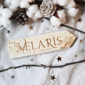 Velaris ACOMAF Individual Big Wooden Sign, Inspired by the Night Court ...