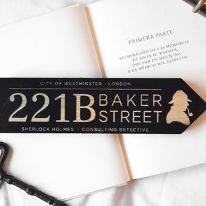 221B Baker Street, Sherlock Holmes, Individual Large Signpost, Inspired ...