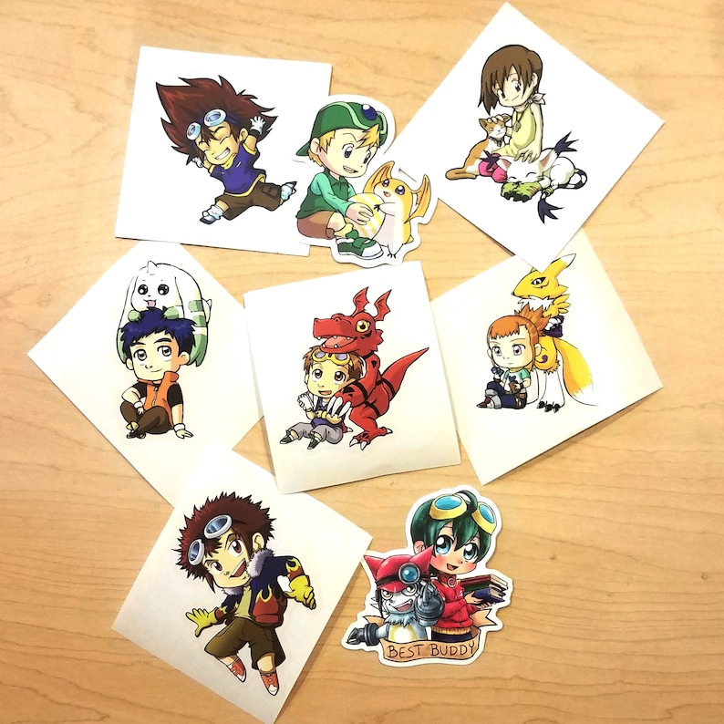 Digimon Stickers | Etsy