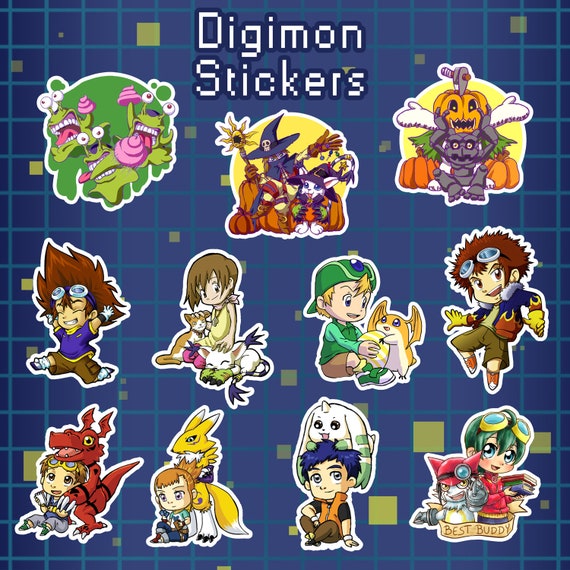 Digimon Stickers | Etsy