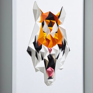 TIGER Artwork, Paper Art, Modern Home Decor, Wall Hangings, Wall Art ...