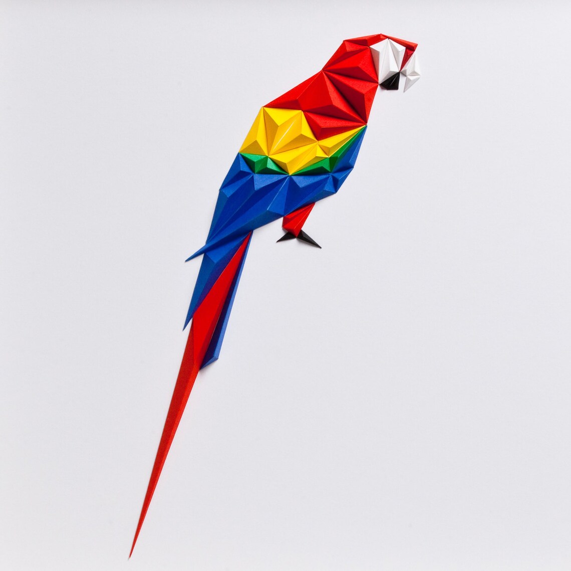SCARLET MACAW - Paper Artwork - Etsy
