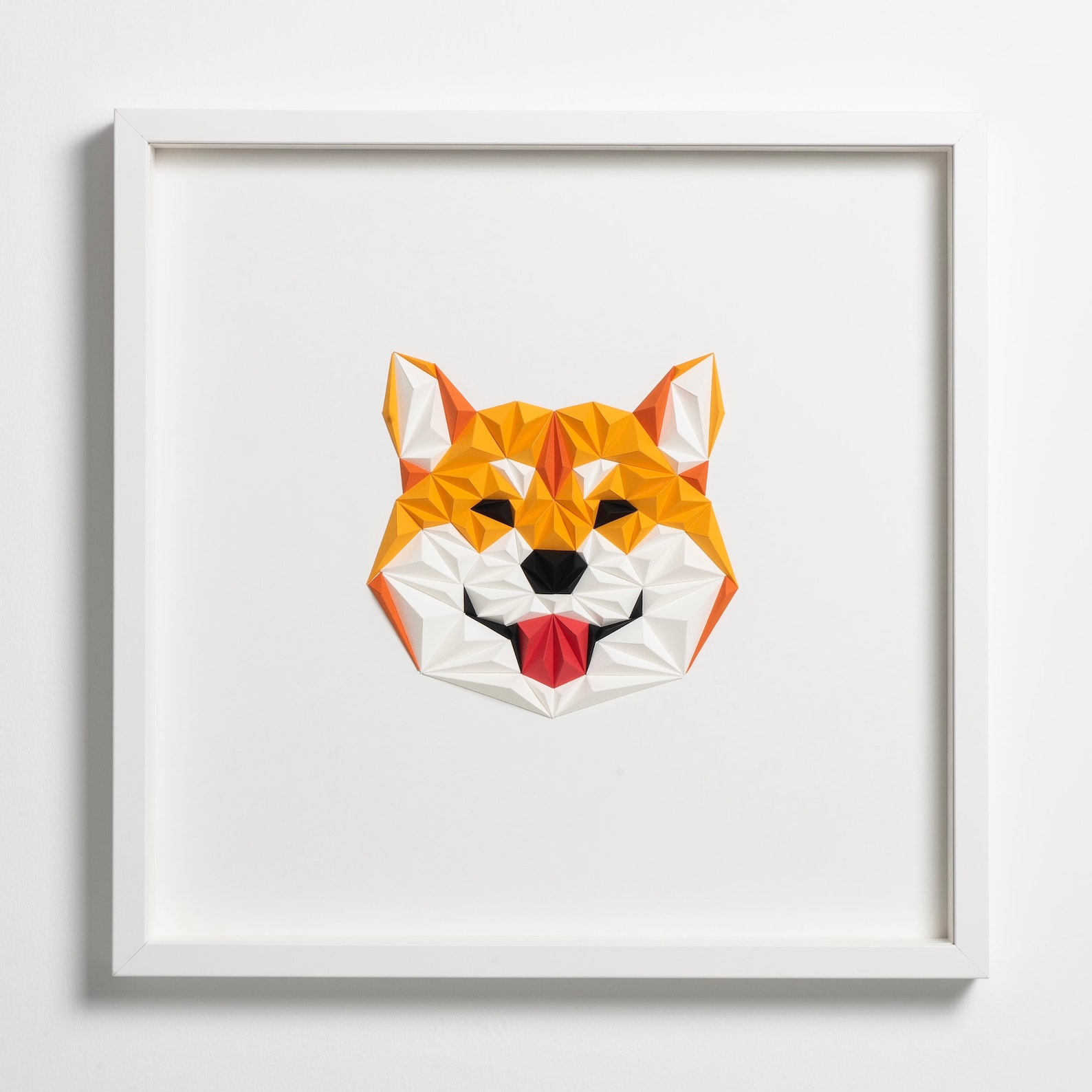 SHIBA - Paper Artwork, Shiba Art, Modern Art, Colorful Art, Art Derco ...