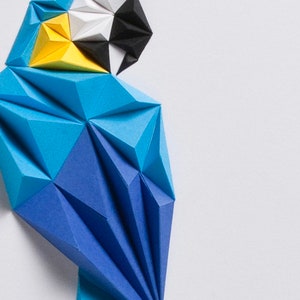 BLUE MACAW - Paper Artwork - Etsy