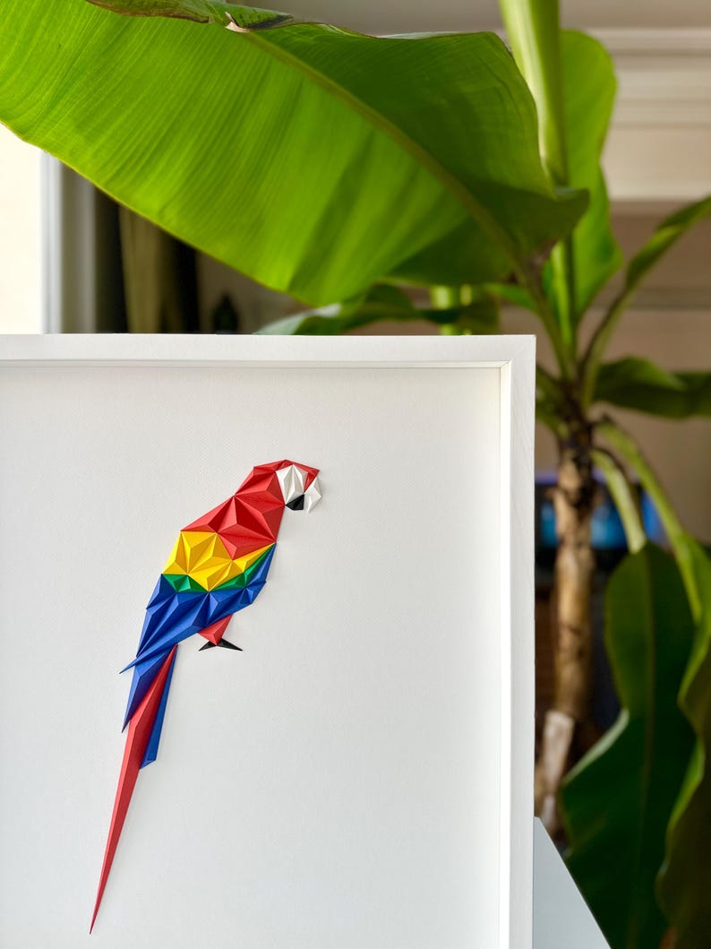 SCARLET MACAW - Paper Artwork - Etsy