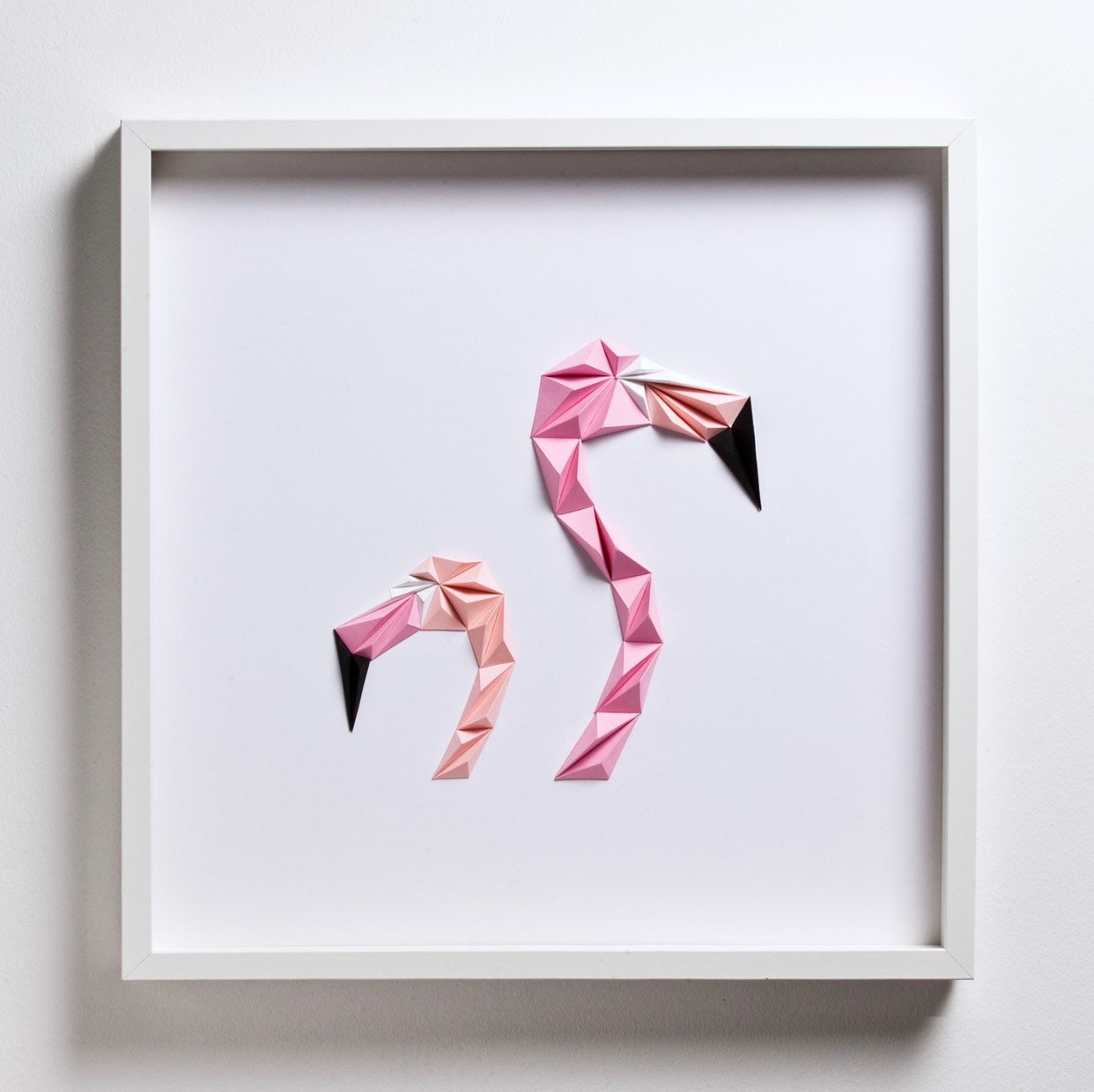 FLAMINGOS Paper Art Flamingo Wall Art Pink Wall Decor - Etsy
