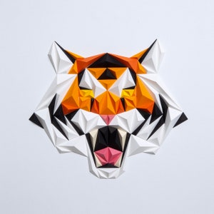 TIGER Artwork, Paper Art, Modern Home Decor, Wall Hangings, Wall Art ...
