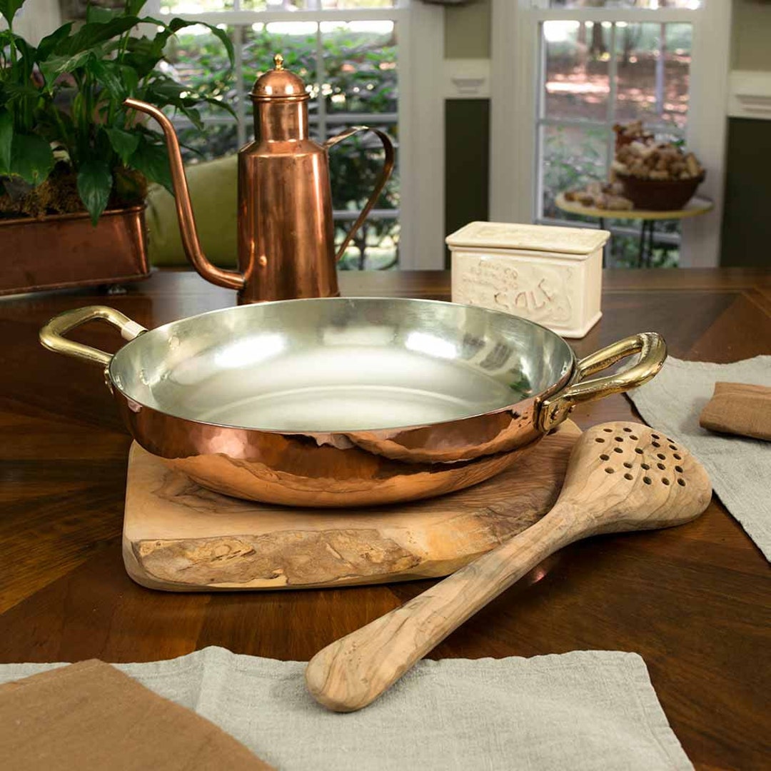 Copper Serving Pan With Lid - Tin Lined - Available in 3 Different ...