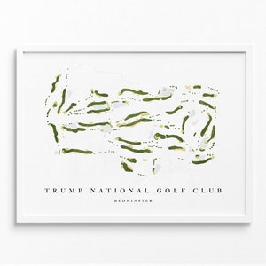 Trump National Golf Club Bedminster Golf Course Map, Personalized Golf ...