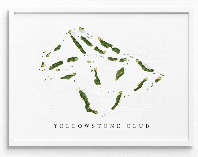 Yellowstone Club Big Sky MT Golf Course Map Golfer Decor - Etsy
