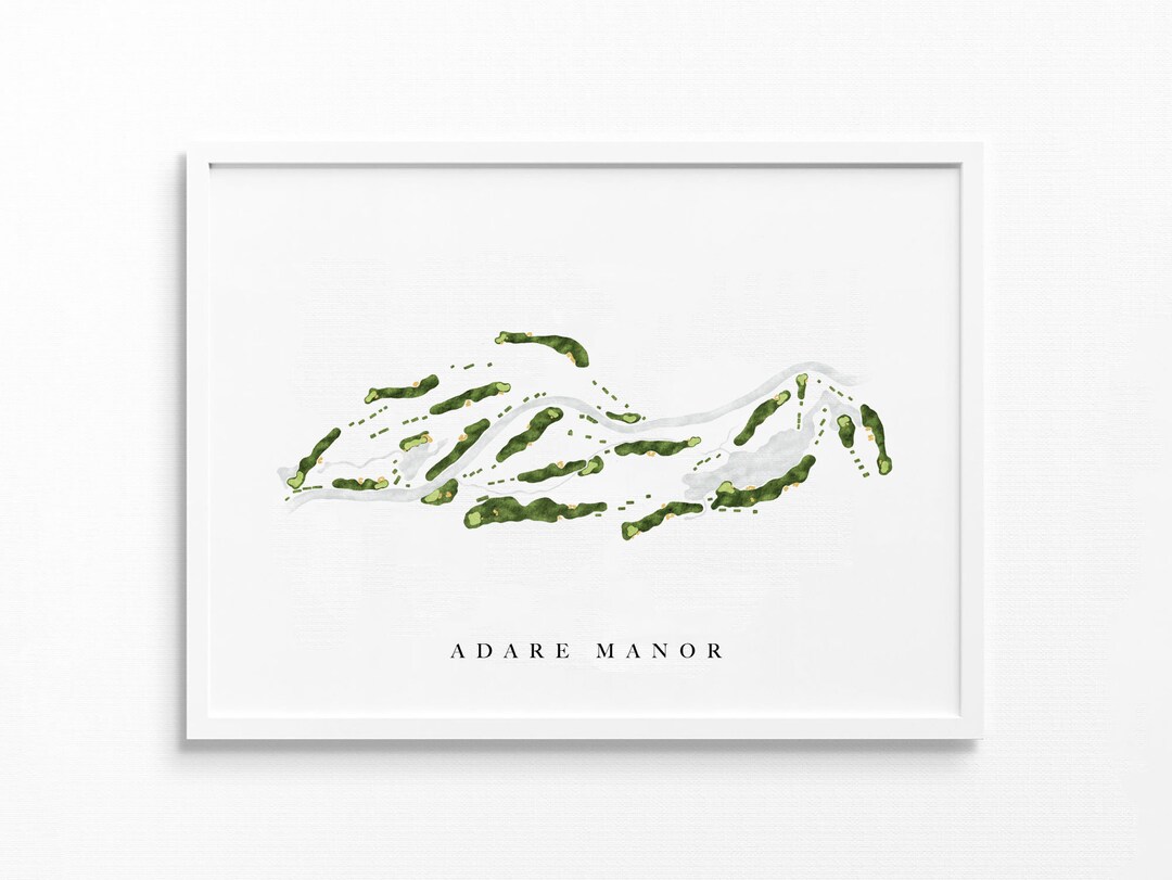 Adare Manor Golf Club Limerick Ireland Golf Course Map - Etsy