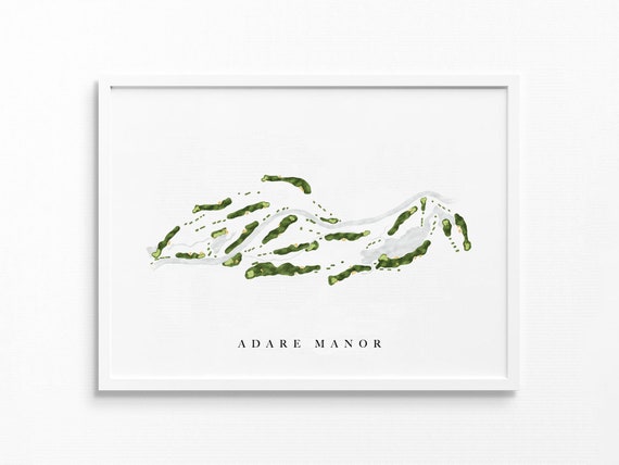 Adare Manor Golf Club Limerick Ireland Golf Course Map - Etsy