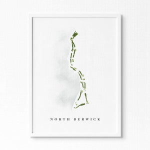 North Berwick | Scotland | Golf Course Map, Personalized Golf Art Gifts ...