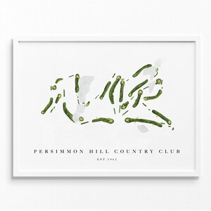 Persimmon Hill | Saluda, SC | Golf Course Map, Personalized Golf Art ...