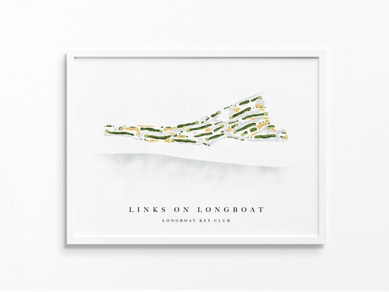 Links on Longboat Longboat Key Club FL Golf Course Map - Etsy