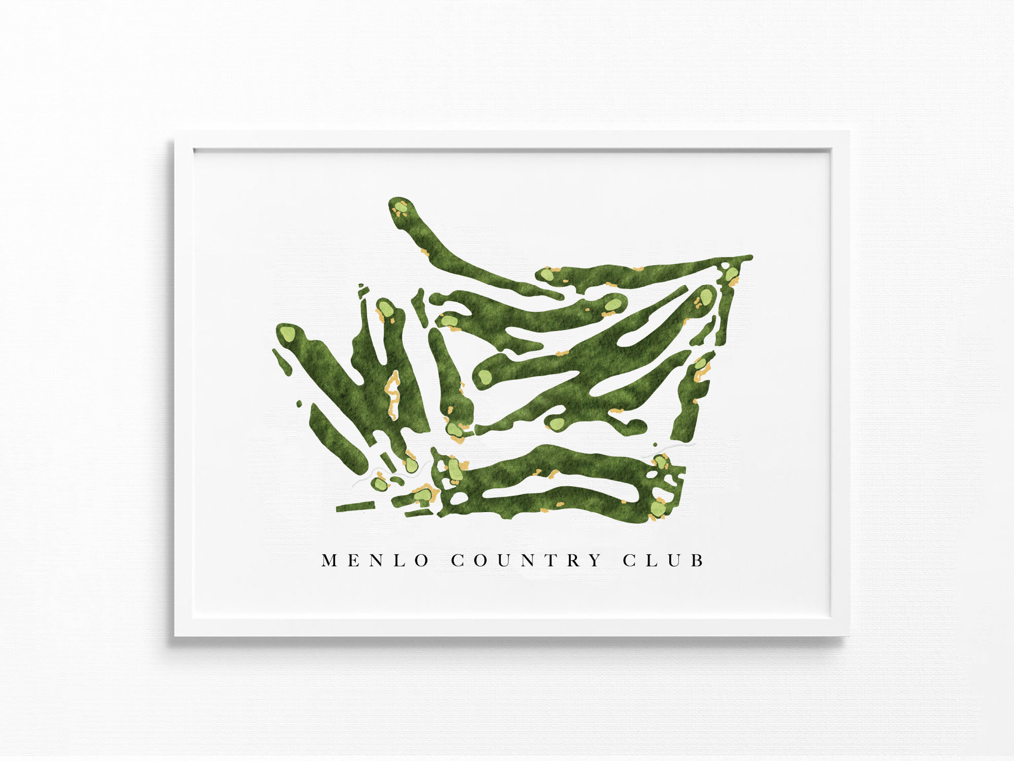 Menlo Country Club Woodside CA Golf Course Map Golfer - Etsy