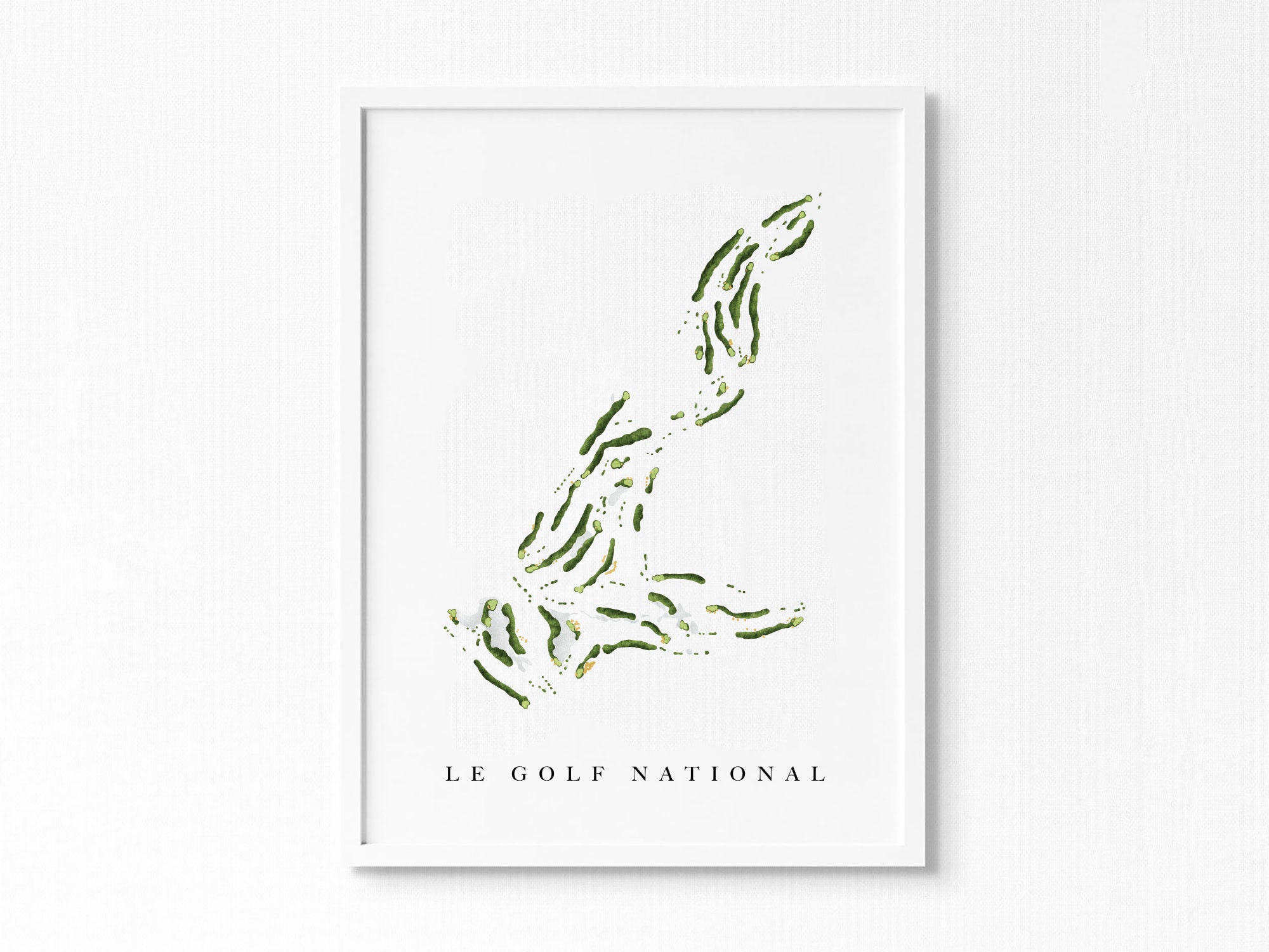 Le Golf National France Golf Course Map Golfer Decor | Etsy