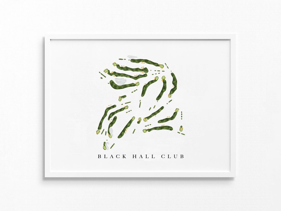 Black Hall Club | Old Lyme, CT | Golf Course Map, Personalized Golf Art ...
