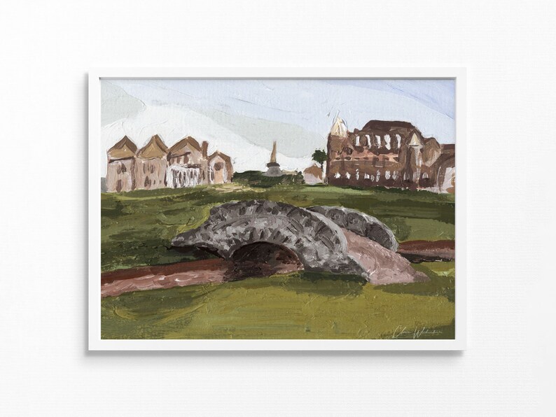 St. Andrews 18th Hole Acrylic Painting Swilken Bridge - Etsy