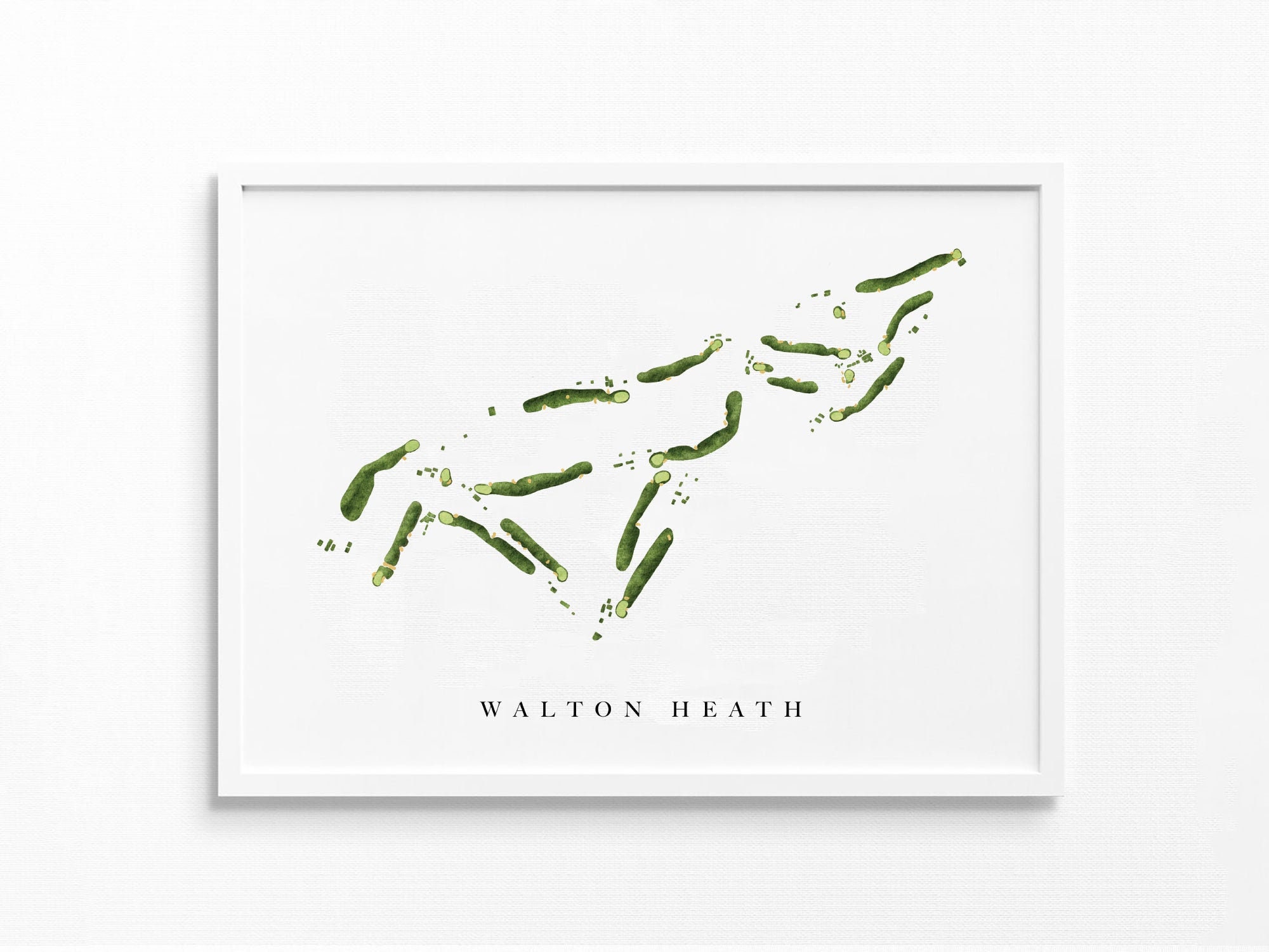 Walton Heath | England | Golf Course Map, Personalized Golf Art Gifts ...