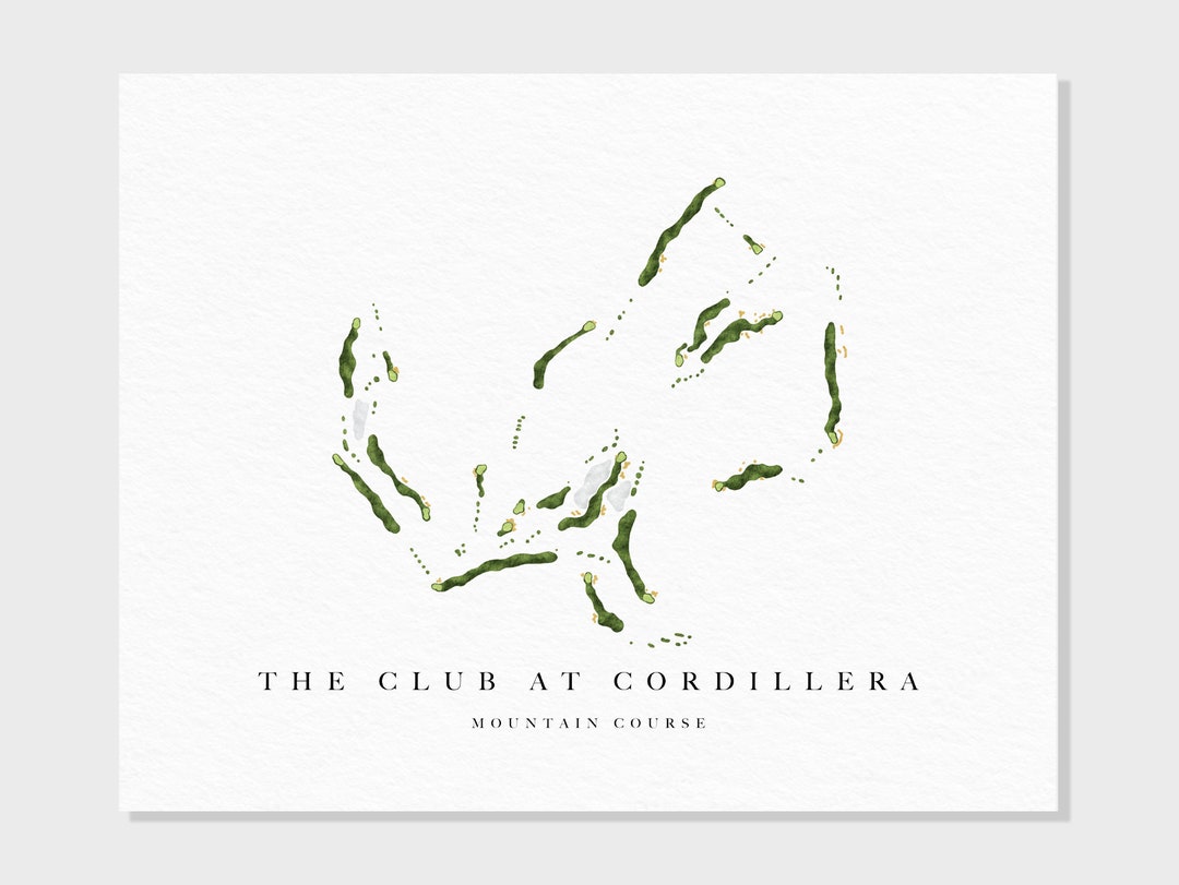 The Club at Cordillera, Mountain Course | Edwards, CO | Golf Course Map, Golfer Decor Gift for ...