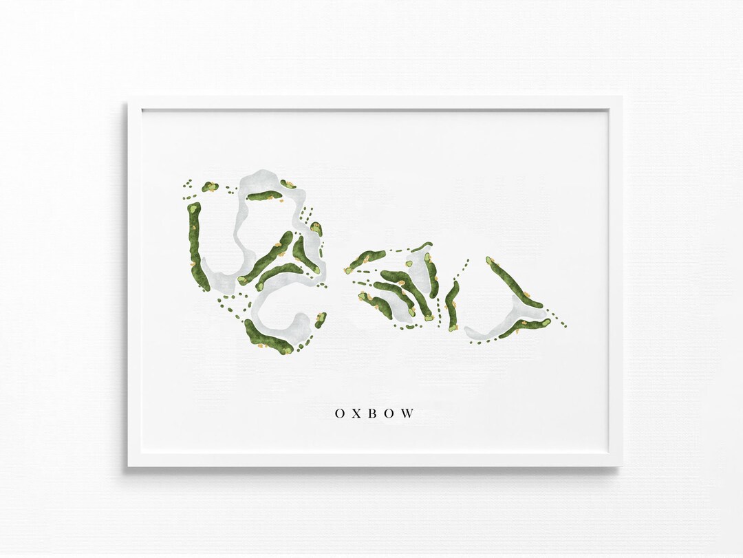 Oxbow Country Club | Oxbow, ND | Golf Course Map, Personalized Golf Art ...